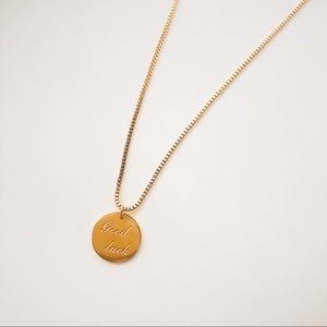 Jewelry | Good Luck Gold Disc Chock Necklace | Poshmark